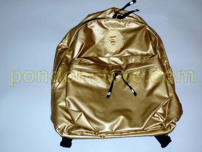 A BATHING APE : bape backpack bag gold [Pondon Store]