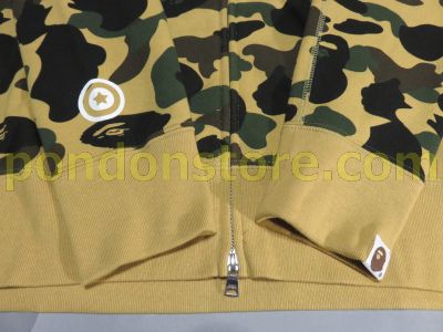 A BATHING APE : ponr 1st camo shark hoody yellow [Pondon Store]
