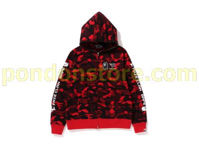 A BATHING APE : bape x faze clan full zip hoody red [Pondon Store]