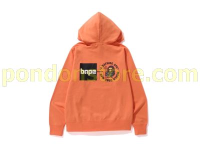A BATHING APE : bape pull over hoodie orange [Pondon Store]